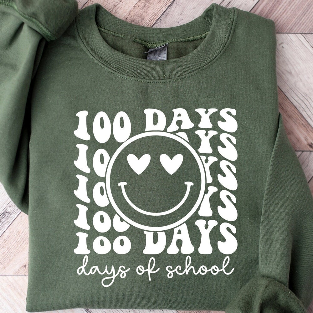 DOPASHIRT 100 Days Of School Sweatshirt, 100Th Day Of School Tshirt ...