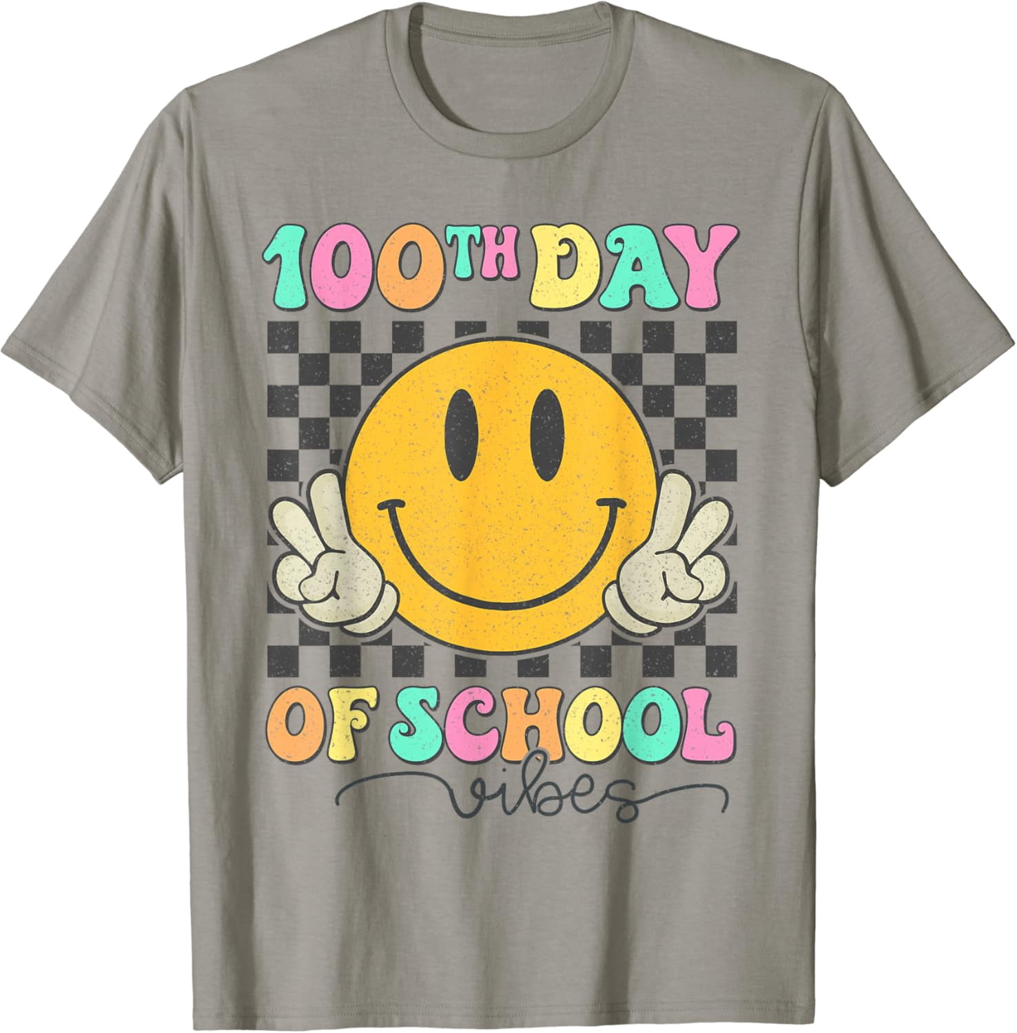 DOPASHIRT 100Th Day Of School Vibes Cute Smile Face 100 Days Of School ...