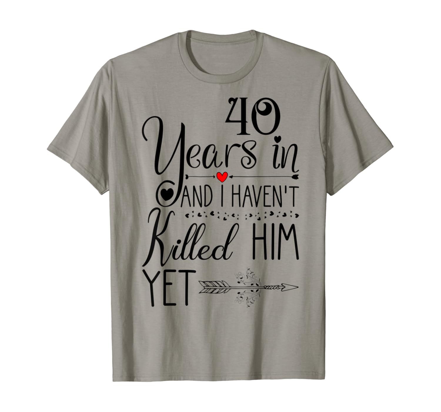 DOPASHIRT 40Th Wedding Anniversary Gift Her 40 Years Of Marriage T ...