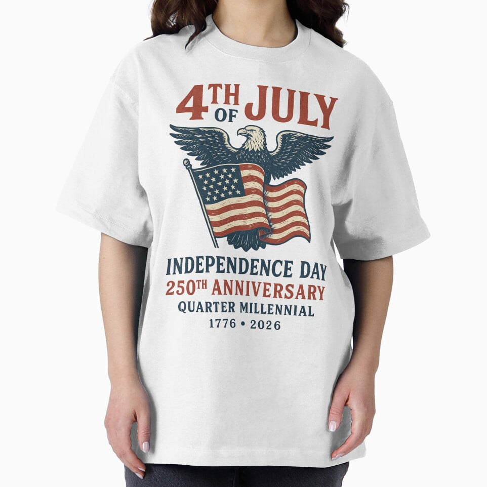 DOPASHIRT 4Th Of July 250Th Anniversary Vintage Patriotic Eagle Design ...