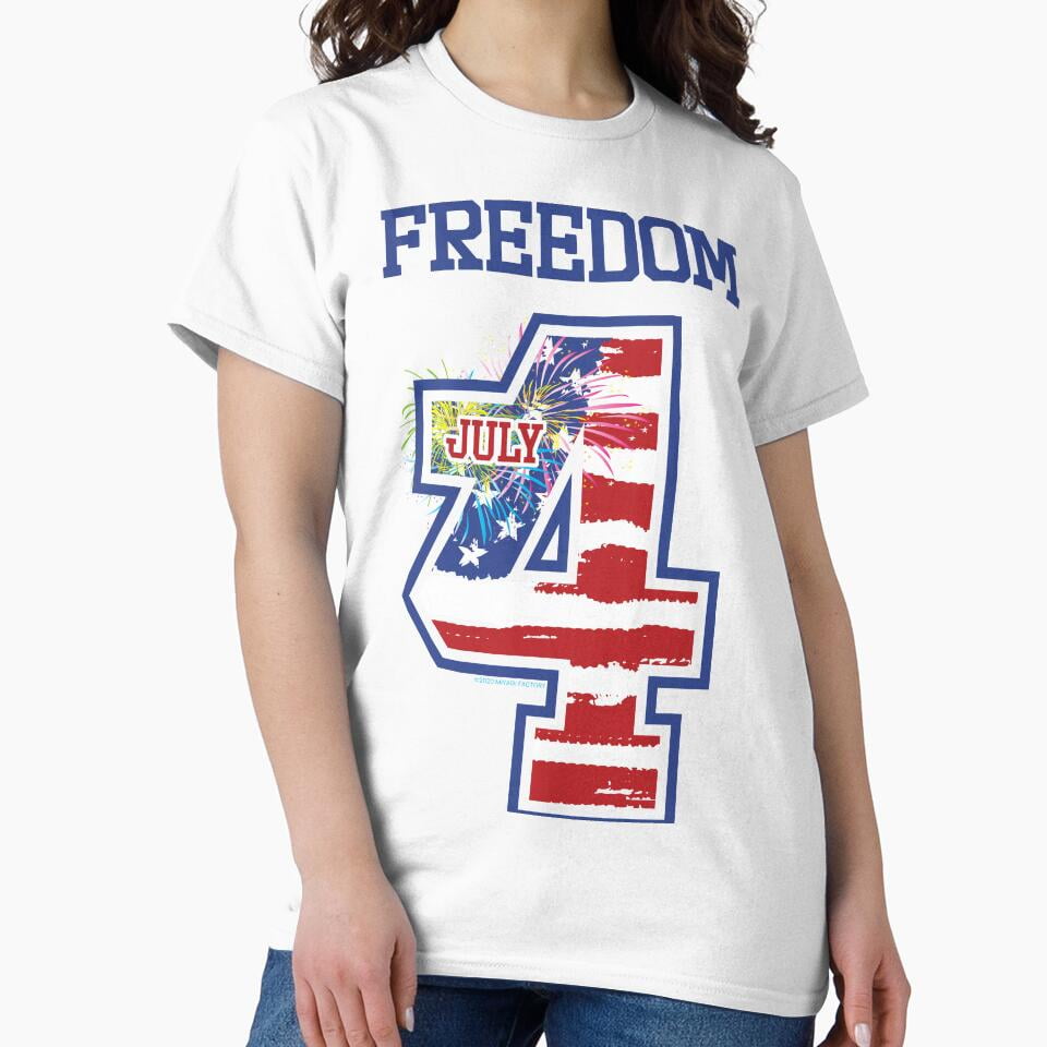 DOPASHIRT 4Th Of July Blue American Flag Classic T-Shirt, Gift For ...