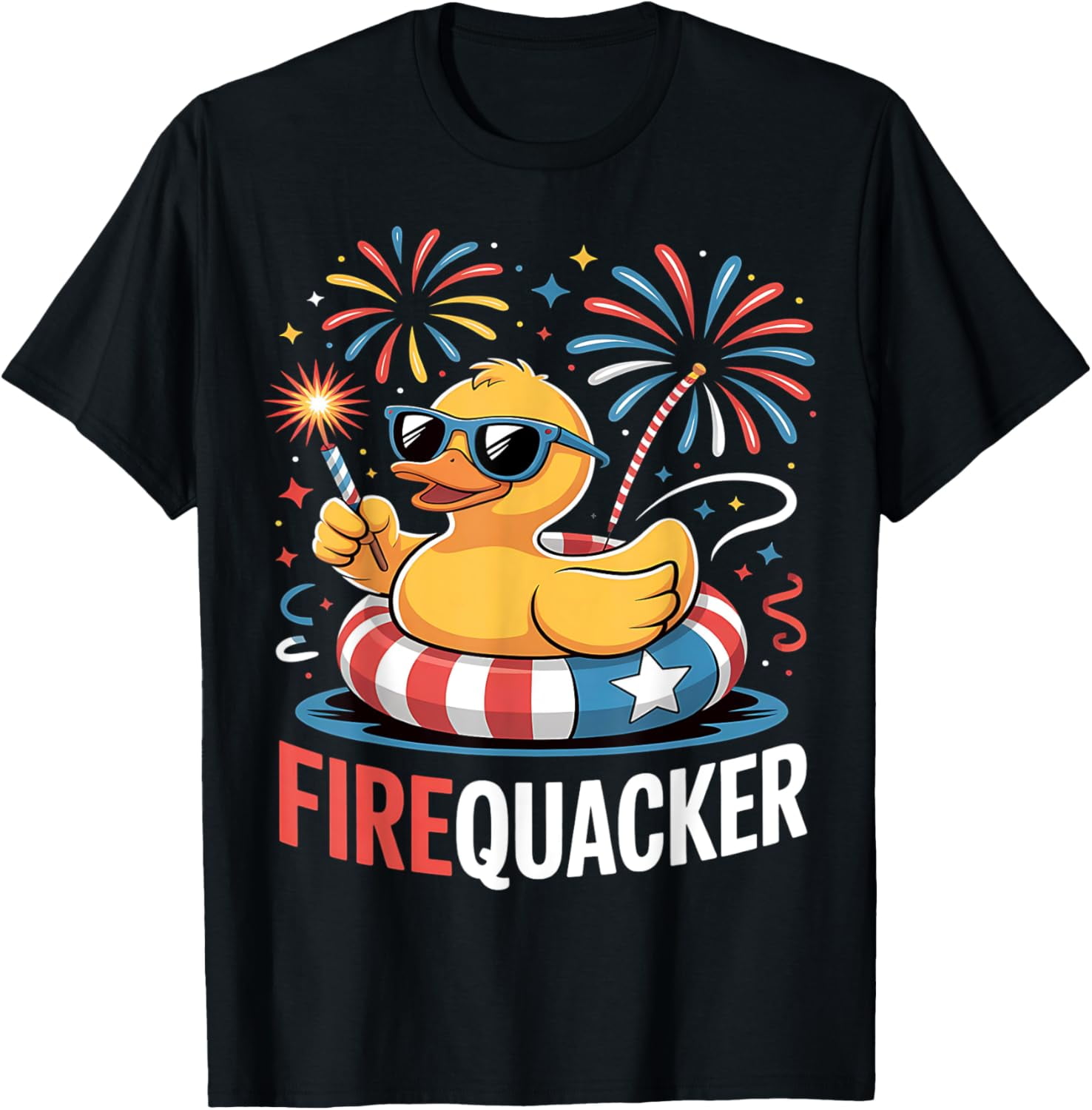 DOPASHIRT 4Th Of July Duck Firequacker Patriotic Fourth Of July Funny T ...
