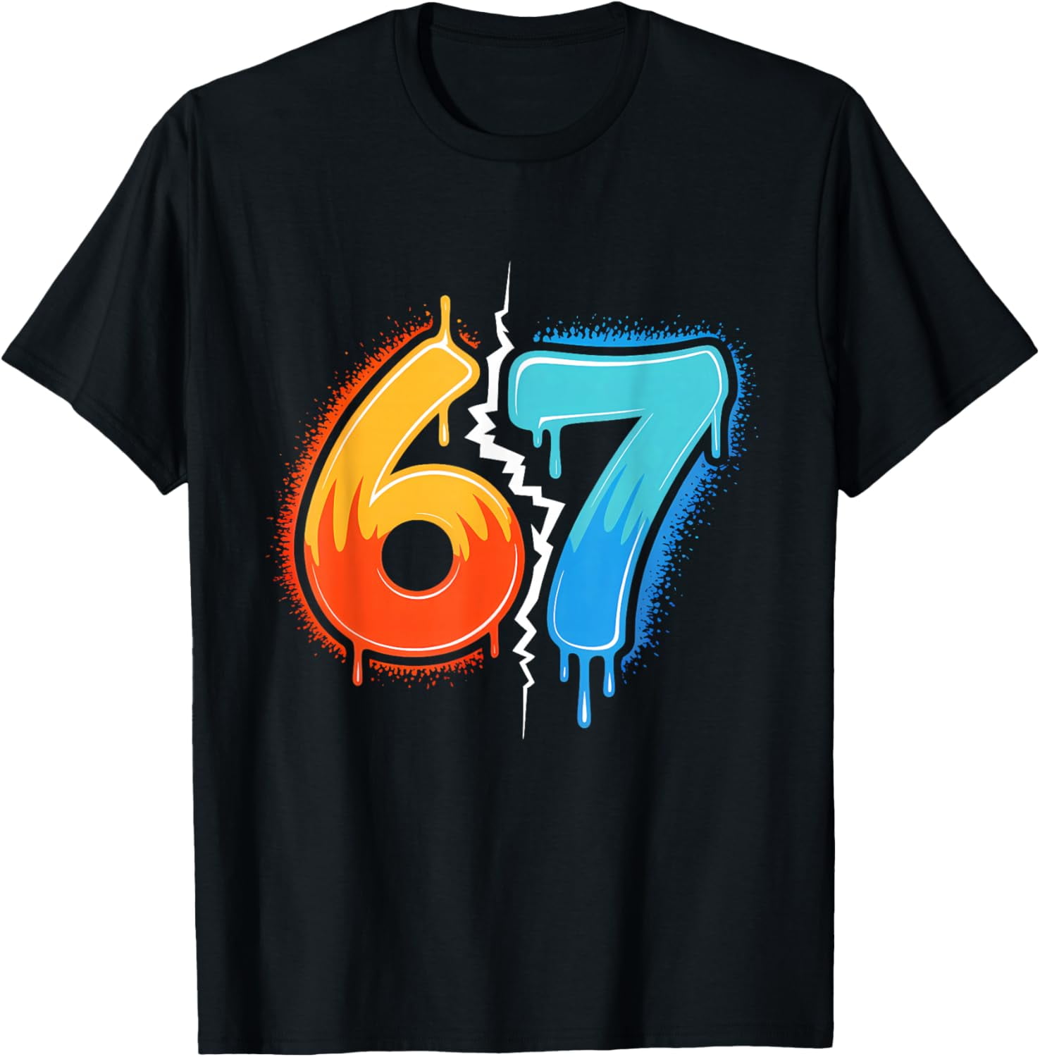 DOPASHIRT 67 Fire Ice Funny Six Seven Alpha Slang T-Shirt Unisex S-5XL ...