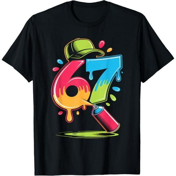 DOPASHIRT 67 Graffiti Funny Six Seven Alpha Slang T-Shirt Unisex S-5XL ...