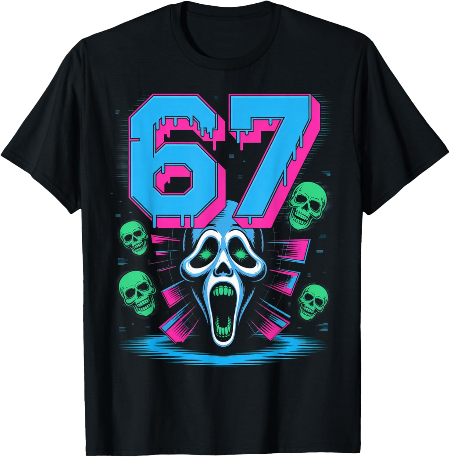DOPASHIRT 67 Hal.Low.Een Scp Horror Face Scary Shirt Horror 6 7 T-Shirt ...