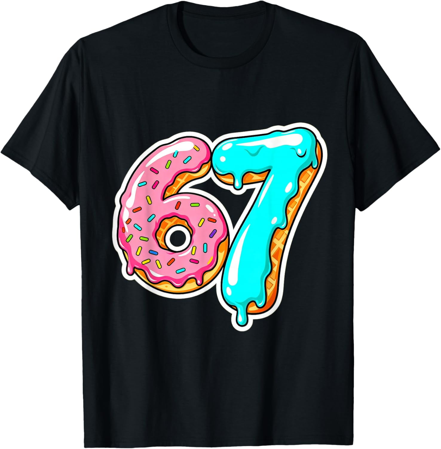 DOPASHIRT 67 Ice Cream Drip Funny Six Seven Gen Alpha Slang T-Shirt ...