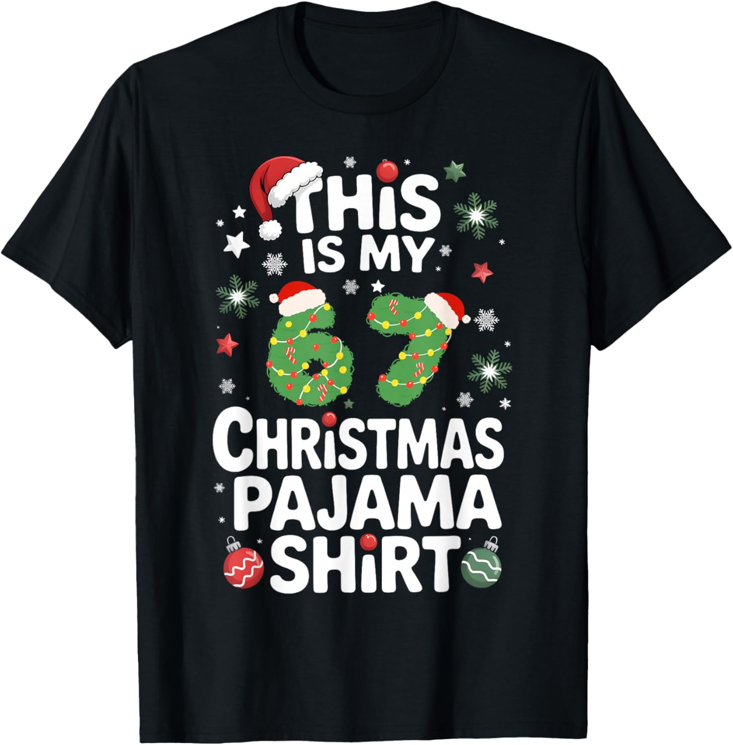 DOPASHIRT 67 Noel Pajamas Six Seven Brainrot Men T-Shirt Unisex S-5XL ...