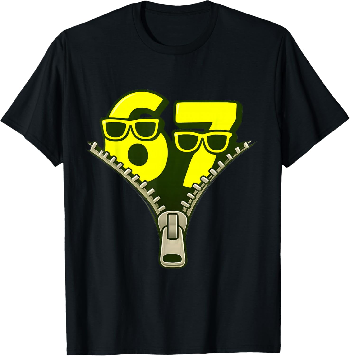 DOPASHIRT 67 Zipper Six Seven Viral Trend Gen Alpha Slang T-Shirt ...