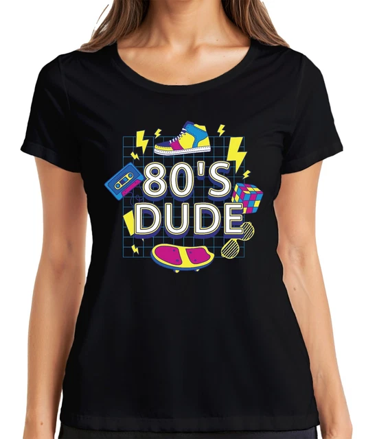 DOPASHIRT 80'S Dude 80S Retro Neon Cassette Rubik'S Cube Skateboard 80S ...