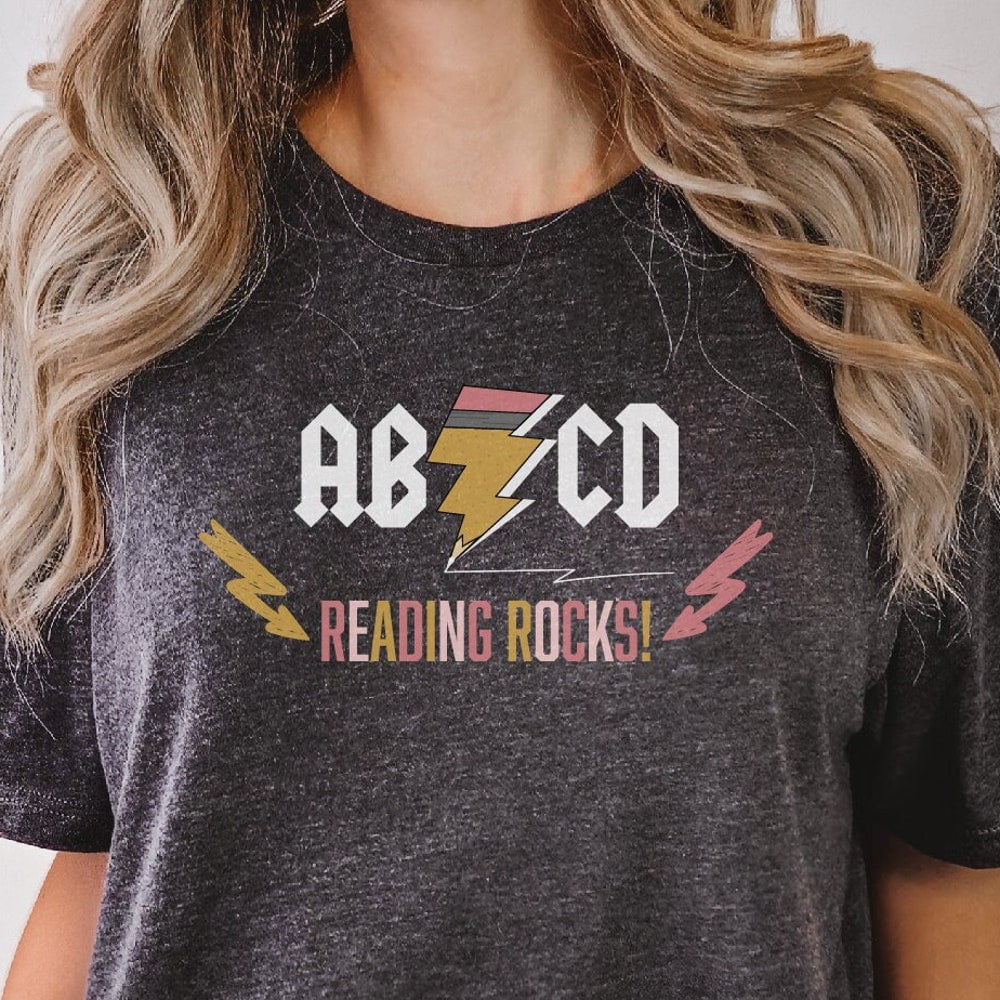 DOPASHIRT Abcd Reading Rocks Tshirt,Teacher Shirt,First Day Of School ...