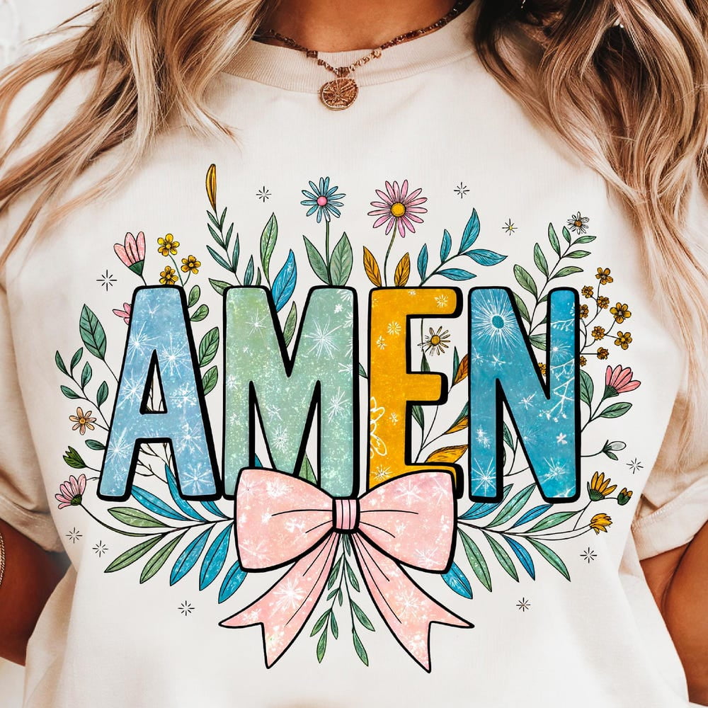DOPASHIRT Amen Shirt, Christian, Faith-Based T-Shirt, Religious Floral ...