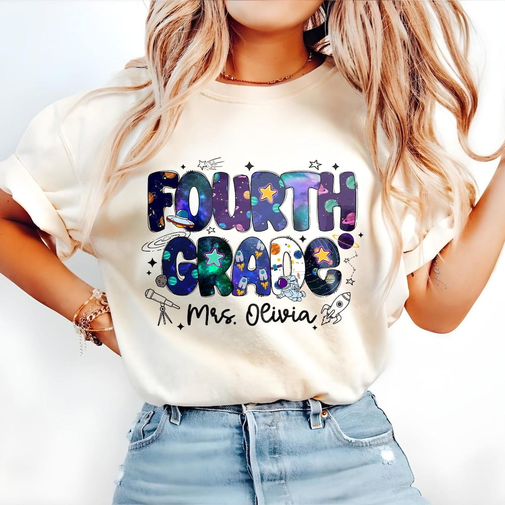 DOPASHIRT Back To School Shirt, First Day Of School Shirt, Outer Space Theme Shirt, 4Th Grade ...