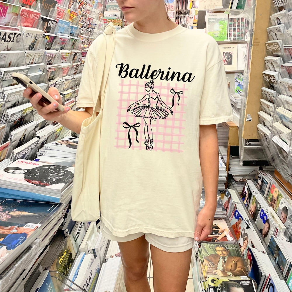 DOPASHIRT Ballerina Graphic Tee, Ballet Dancer Shirt, Trendy Balletcore ...