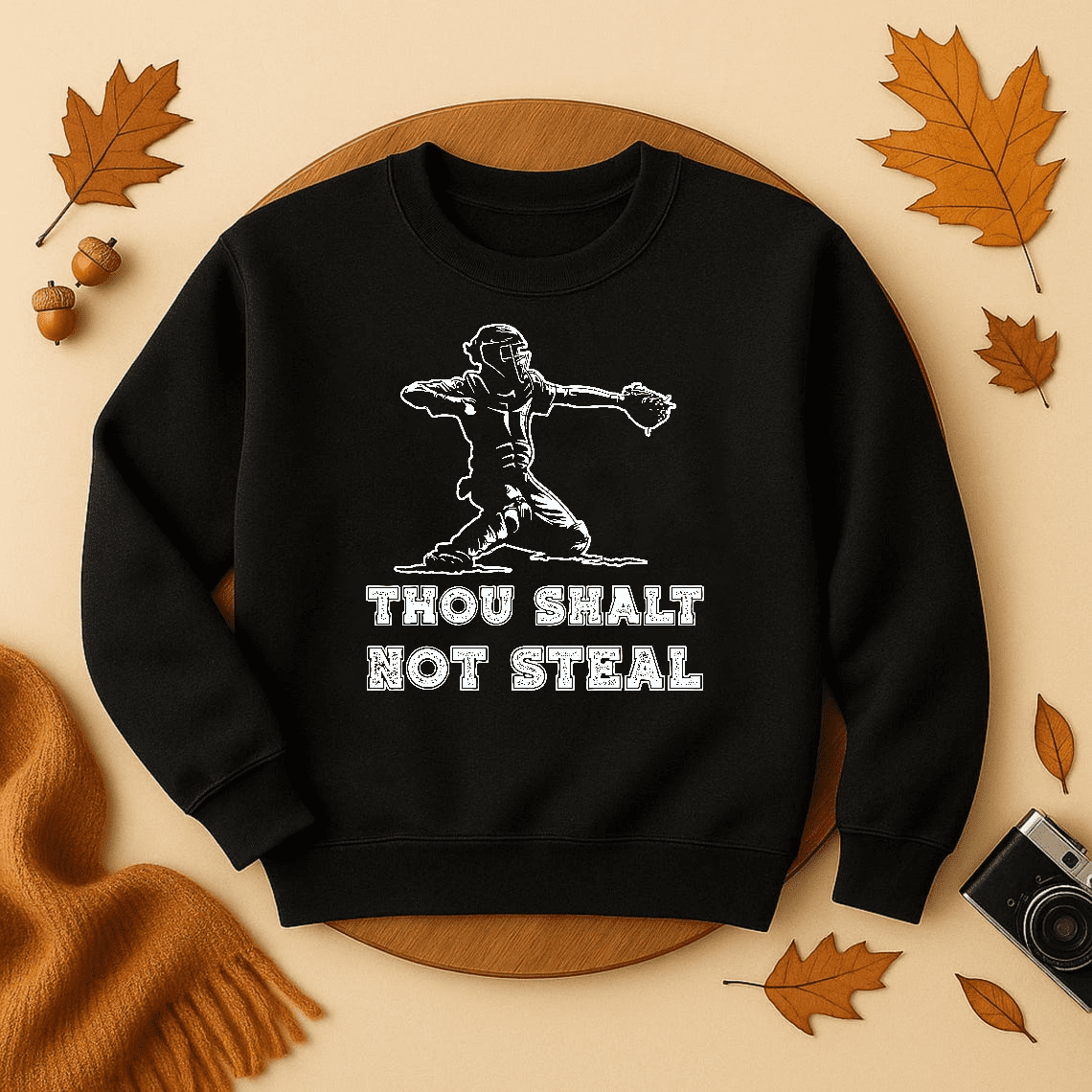DOPASHIRT Baseball Catcher Thou Shalt Not Steal Religious Quote Sport Sweatshirt Trendy ...