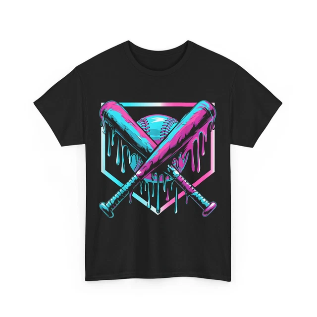 DOPASHIRT Baseball Drip For Boys Ice Cream Drip Boys Baseball T-Shirt ...