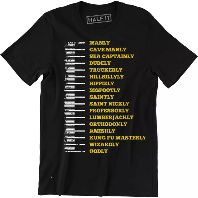 DOPASHIRT Beard Length Manly Cave Manly Sea Captainly Dudely Truckerly ...