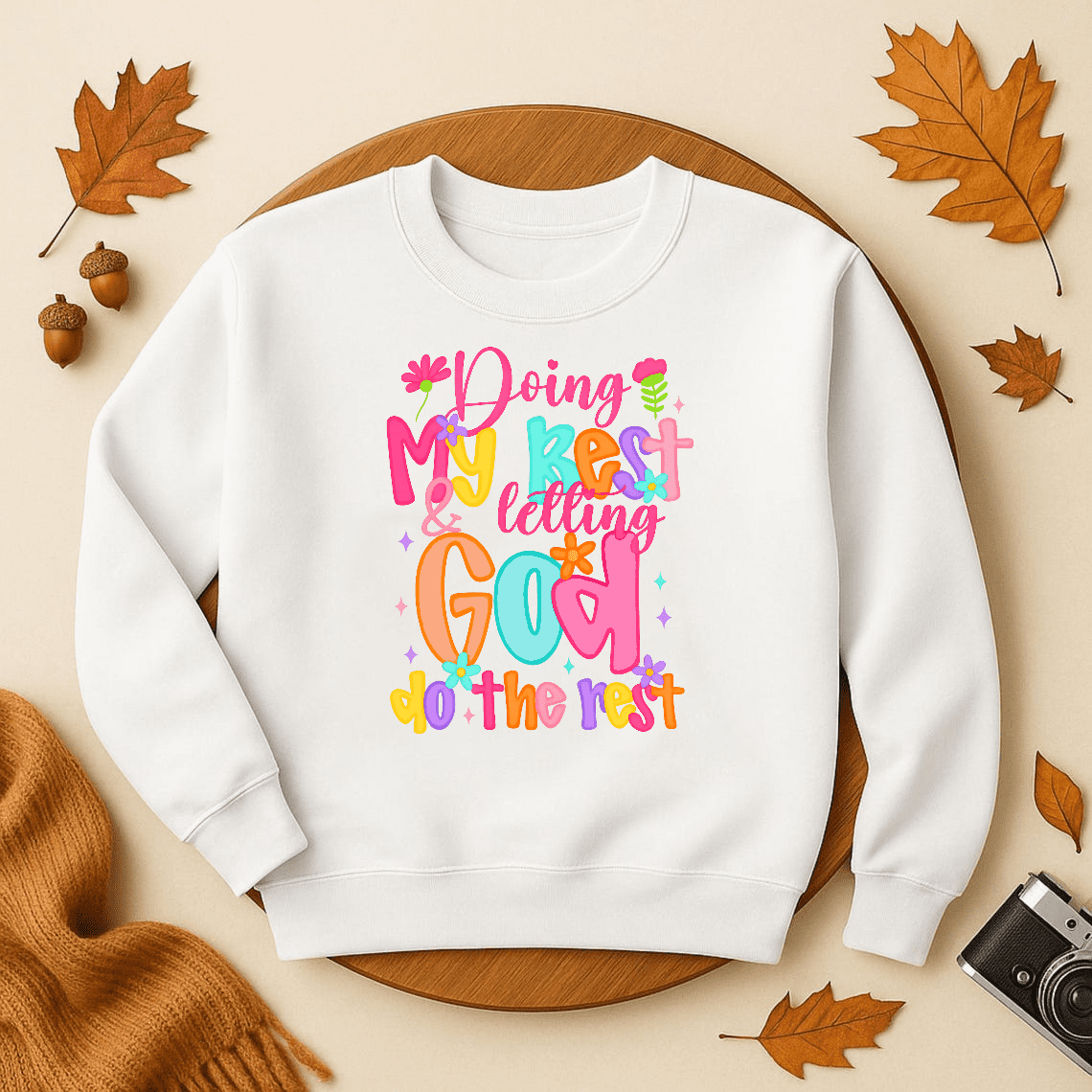 DOPASHIRT Doing My Best Letting God Do The Rest Sweatshirt Preppy ...