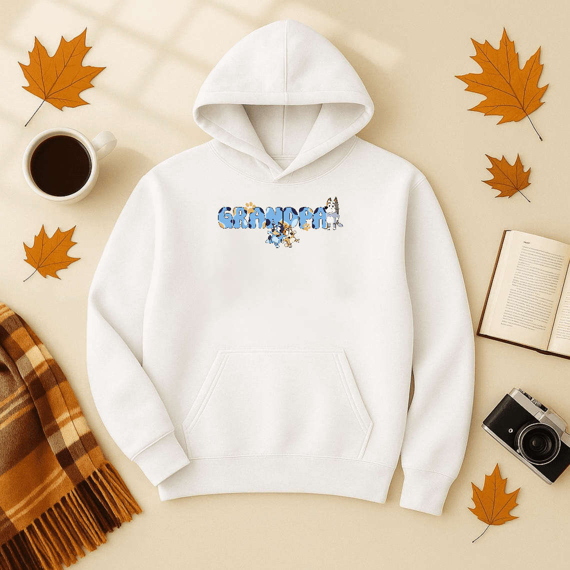 DOPASHIRT Bluey Grandpa Hoodie Unisex Comfy Breathable Every Day Use ...