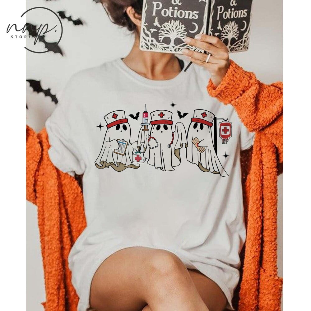 DOPASHIRT Boo Crew Nurse Hal.Low.Een Shirt, Sp00Ky Nurse Shirt, Hal.Low ...