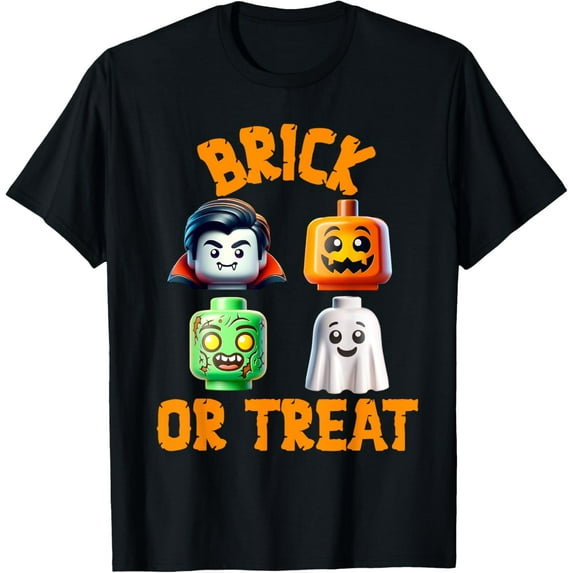 DOPASHIRT Building Bricks Hal.Low.Een Brick Or Treat Monsters T-Shirt ...