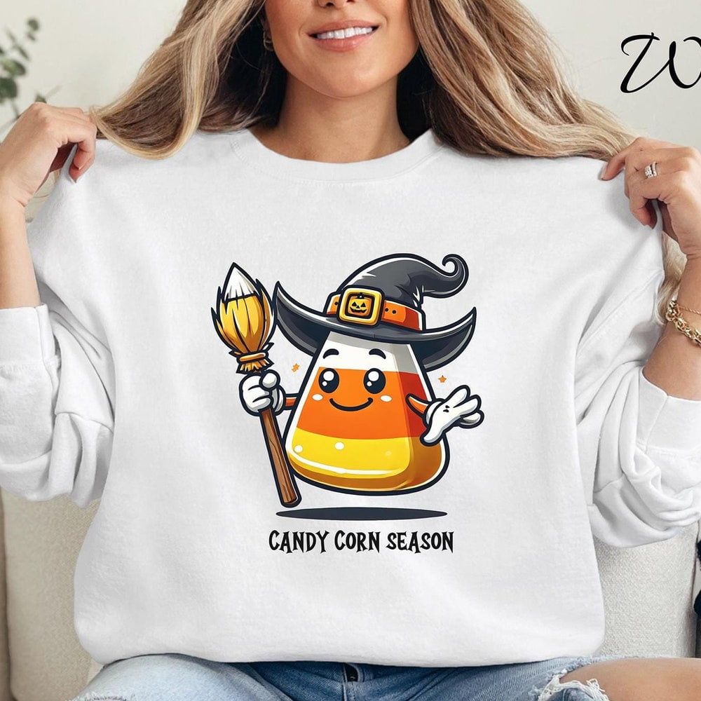 DOPASHIRT Candy Corn Sweatshirt, Hal.Low.Een Crewneck Jumper, Fall Witc ...