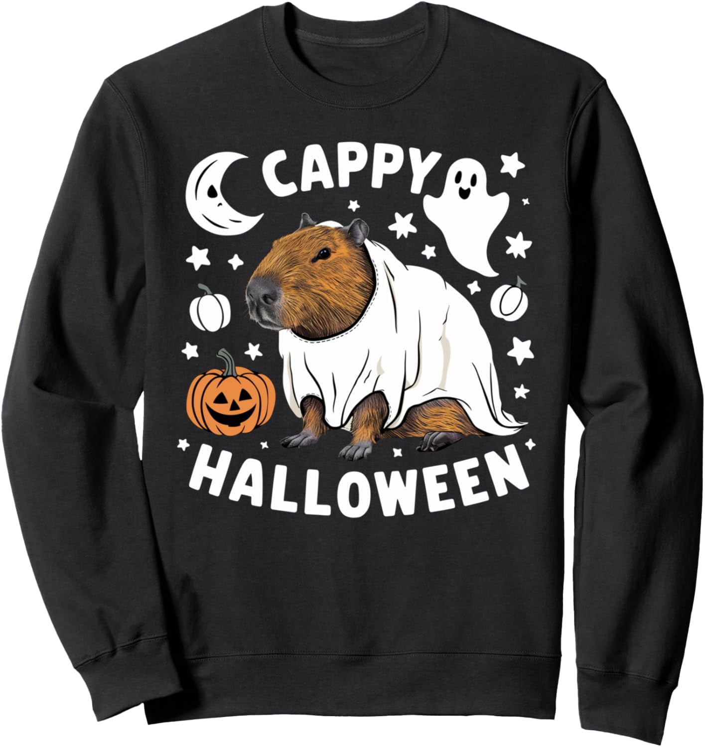DOPASHIRT Cappy Hal.Low.Een - Cute Capybara Ghost Sweatshirt Trendy ...