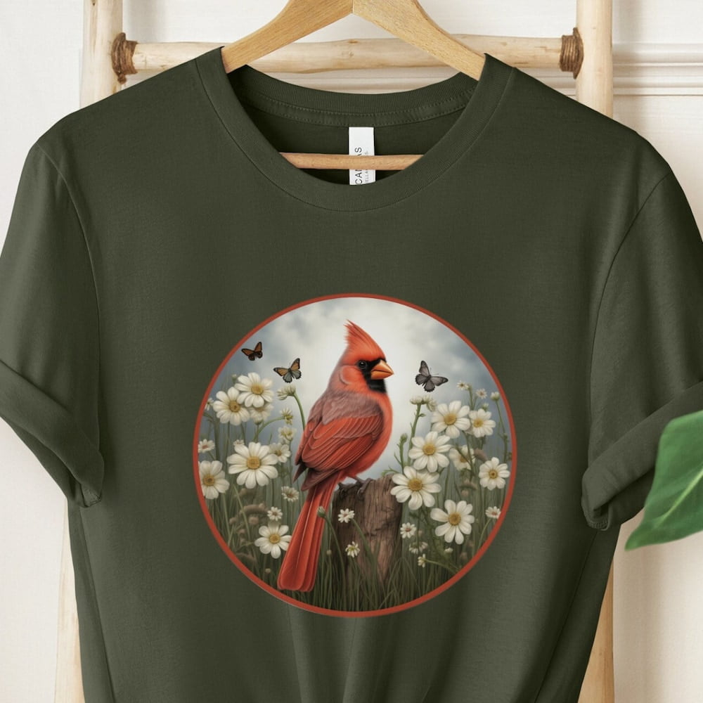DOPASHIRT Cardinal Shirt, Red Cardinal Bird Shirt, Bird Lover Gift ...