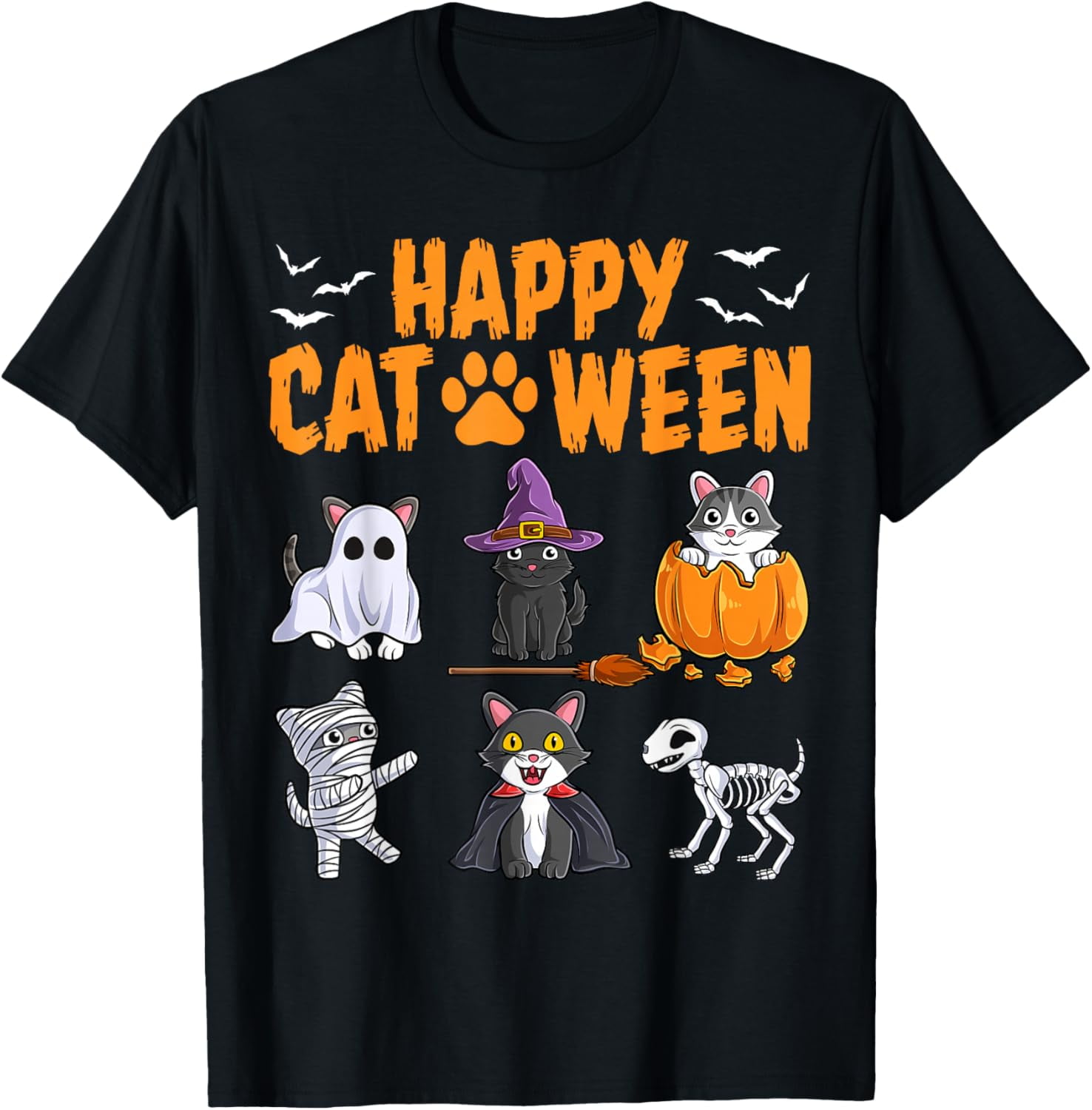 DOPASHIRT Cats Hal.Low.Een Sp00Ky Holiday Cute Kitten Cat Hal.Low.Een T ...