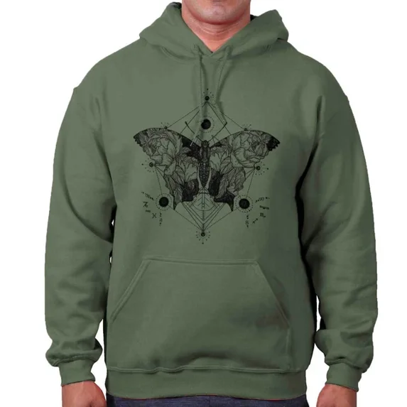 DOPASHIRT Celestial Floral Spirit Animal Butterfly Hoodie Outdoor Hoodie, Trendy Hoodie ...