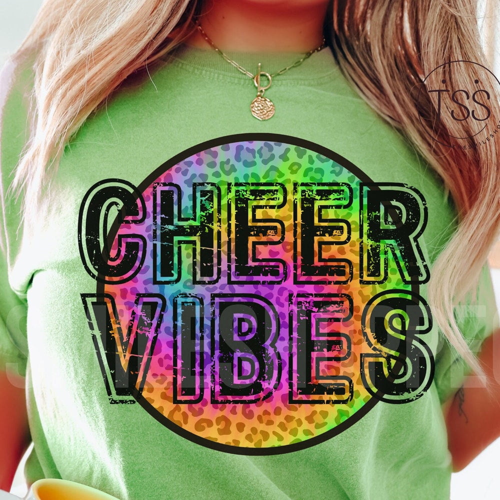 DOPASHIRT Cheer Vibes Shirt Tye Dye Shirt Distressed Smile face Shirt ...