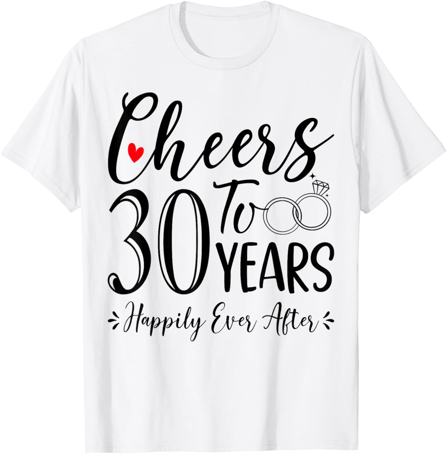 DOPASHIRT Cheers To 30 Years - 30Th Wedding Anniversary Husband Wife T ...