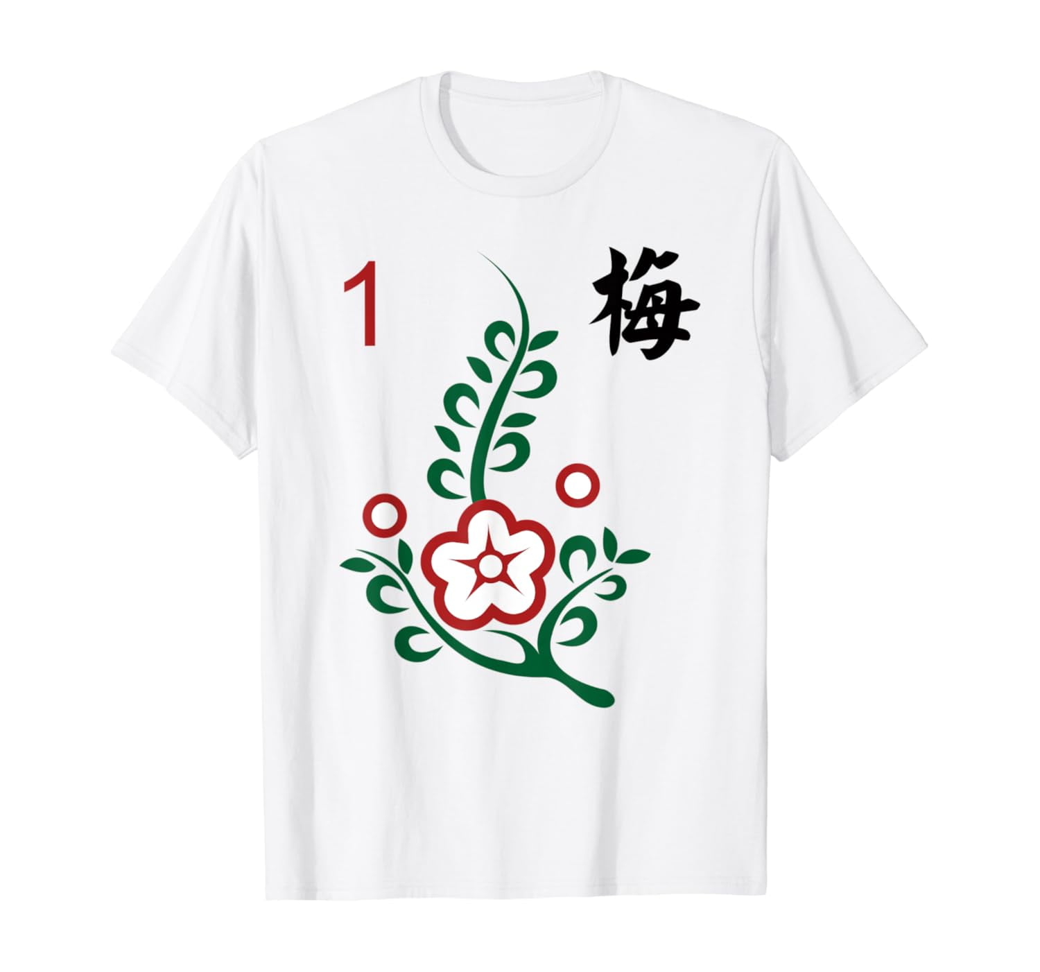 DOPASHIRT Chinese Mahjong Mah Jong Game Tiles Character Flower One T ...