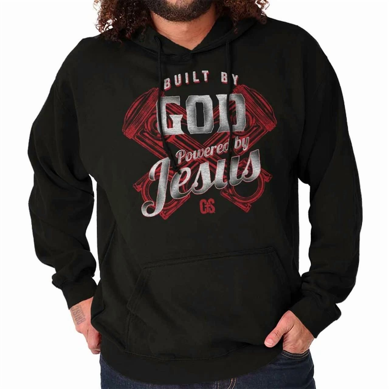 DOPASHIRT Cool Christian Built By God Powered By Jesus Hoodie Outdoor ...
