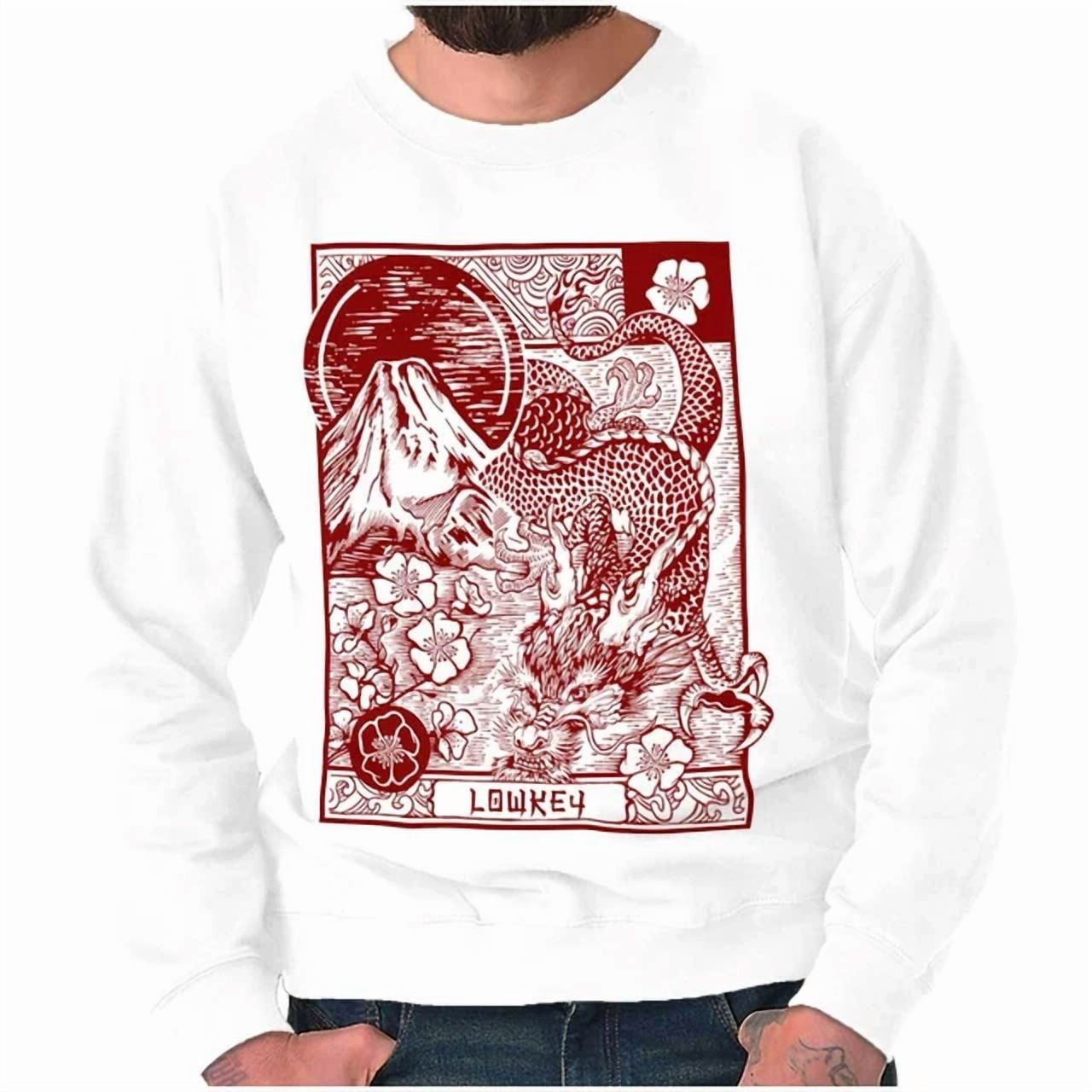 DOPASHIRT Cool Traditional Chinese Dragon Art Lowkey Sweatshirt Trendy ...