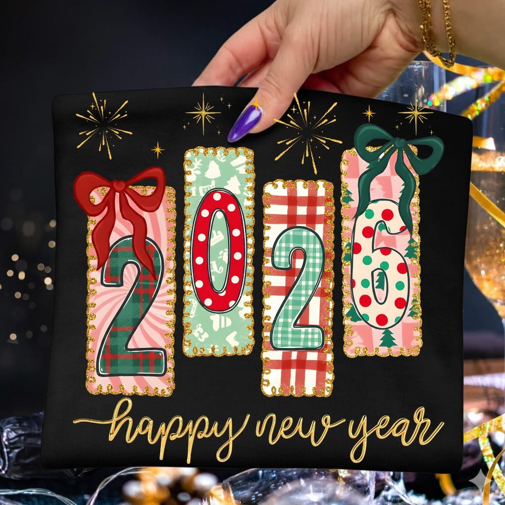 DOPASHIRT Coquette Bow New Year 2026 Shirt Disco Ball Hello Unisex S ...