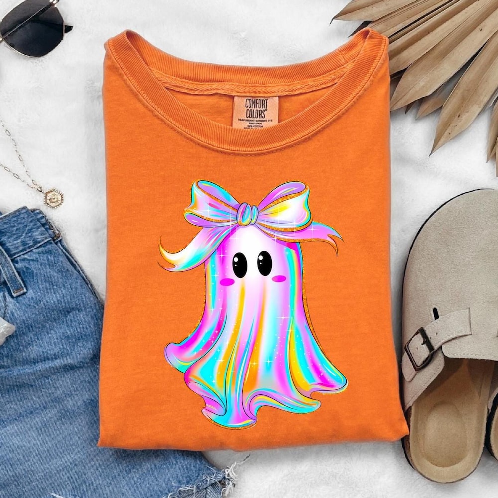 DOPASHIRT Coquette Bow Pastel Hal.Low.Een Shirt, Cute Spooky Fall Tee ...