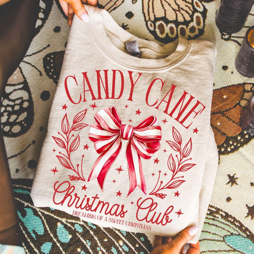 DOPASHIRT Coquette Candy Cane Social Club Shirt Red Noel Bow Shirt ...
