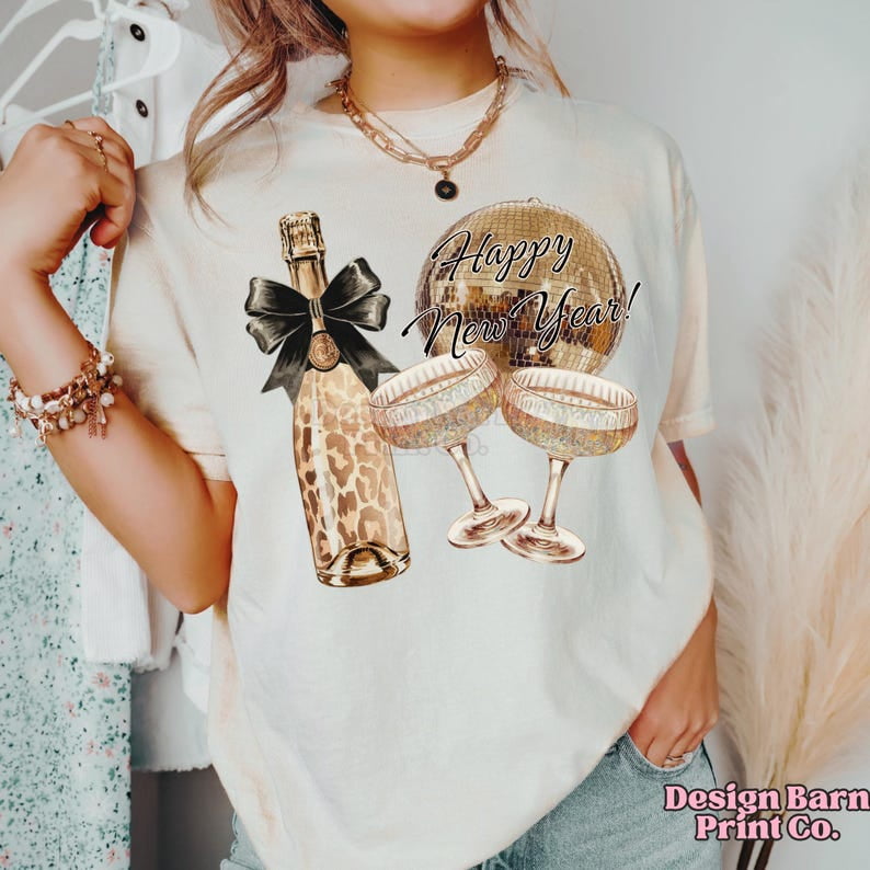 DOPASHIRT Coquette New Years Shirt Vintage Cocktail Cheers New Year ...