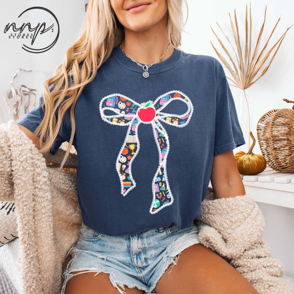 DOPASHIRT Coquette Teacher Lace Bow Back To School Shirt, First Day Of ...