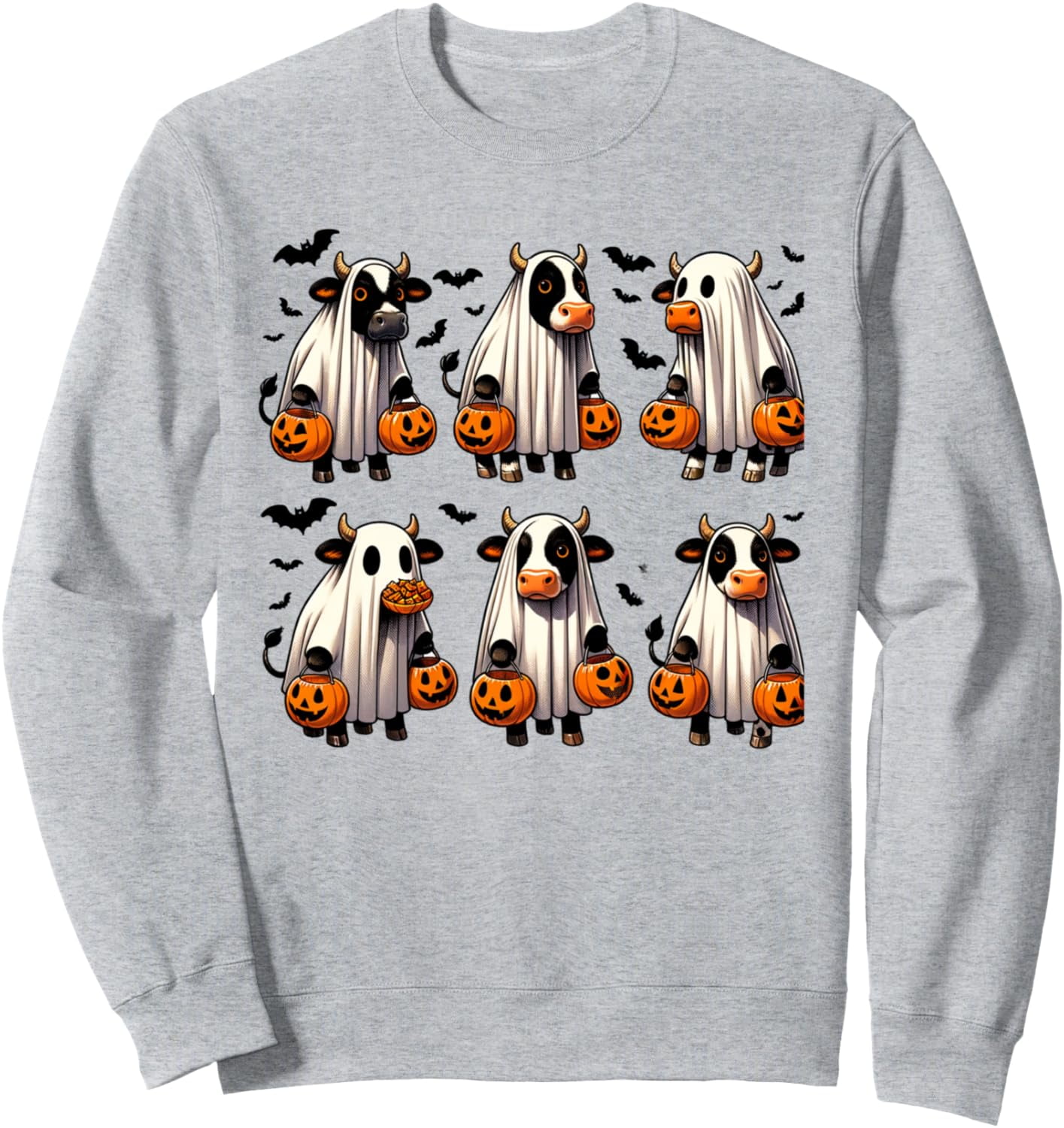 DOPASHIRT Cute Ghost Cows Hal.Low.Een Animals Cow Lover Spooky Season ...