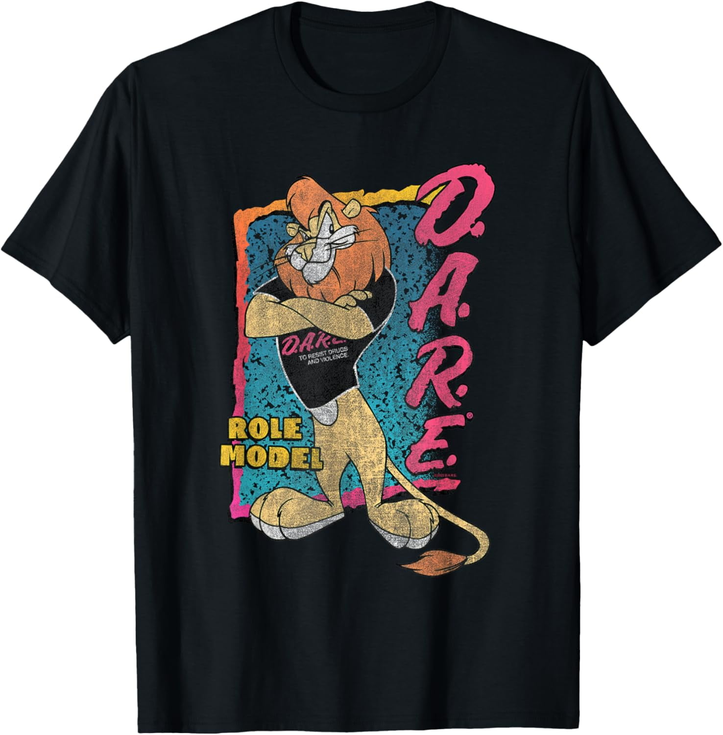 DOPASHIRT D.A.R.E. Program 90'S Style Daren The Lion Role Model Psa T ...