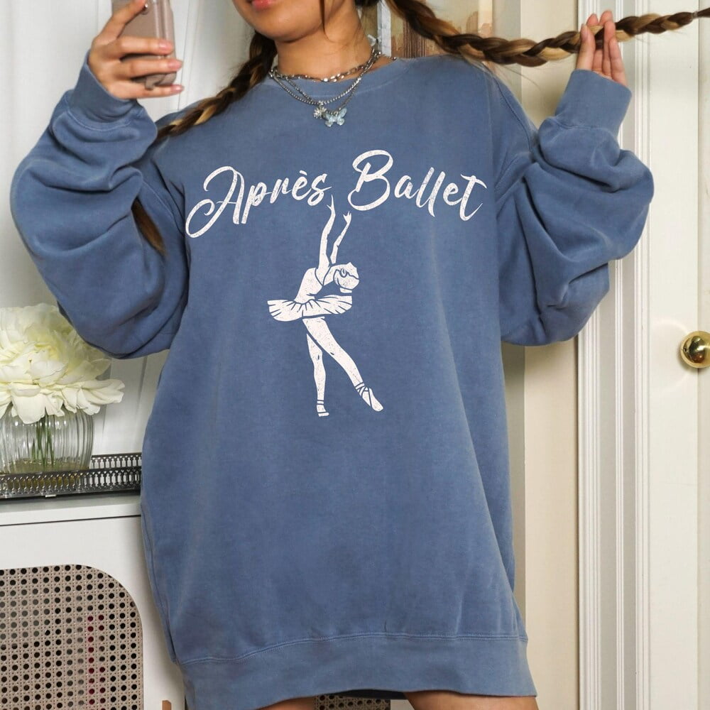 DOPASHIRT Distressed Apres Ballet Shirt, Vintage Wash Ballerina Shirt ...