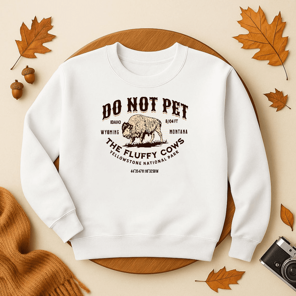 DOPASHIRT Do Not Pet The Fluffy Cows Bison Sweatshirt Trendy Sweatshirt ...