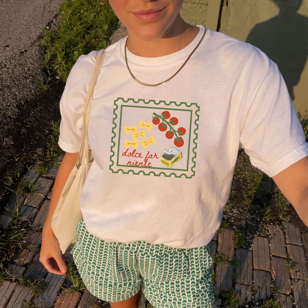 DOPASHIRT Dolce Far Niente Graphic Tee, Tomato Girl Summer Shirt ...