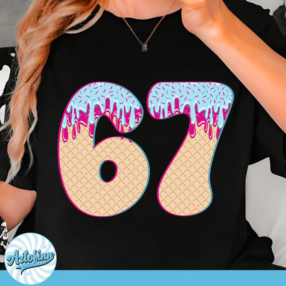 DOPASHIRT Drip Ice Cream 6-7 Baseball Shirt, Six Seven Shirt, Six Seven ...