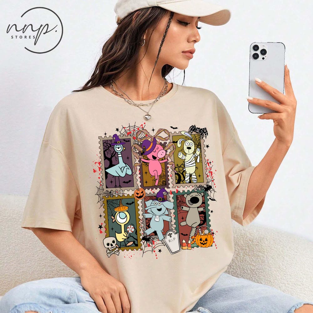 DOPASHIRT Elephant And Piggie Shirt, Retro Hal.Low.Een Sweet Haunt ...