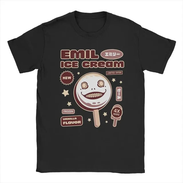 DOPASHIRT Emil Ice Cream NieR:Automata 2B Men's Funny Tee Short Sleev ...