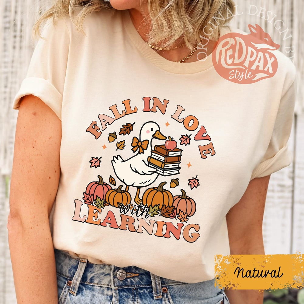 DOPASHIRT Fall In Love With Learning Shirt, Bella + Canvas Teacher Tee ...