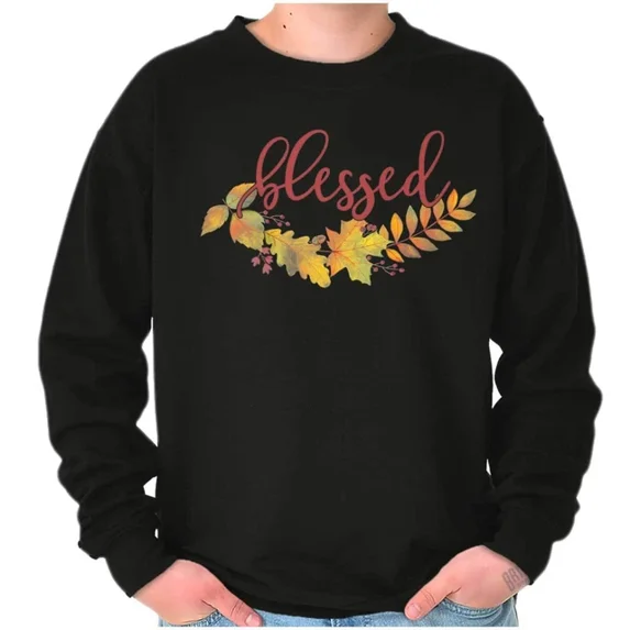 DOPASHIRT Fall Season Foliage Autumn Leaves Blessed Sweatshirt Trendy ...