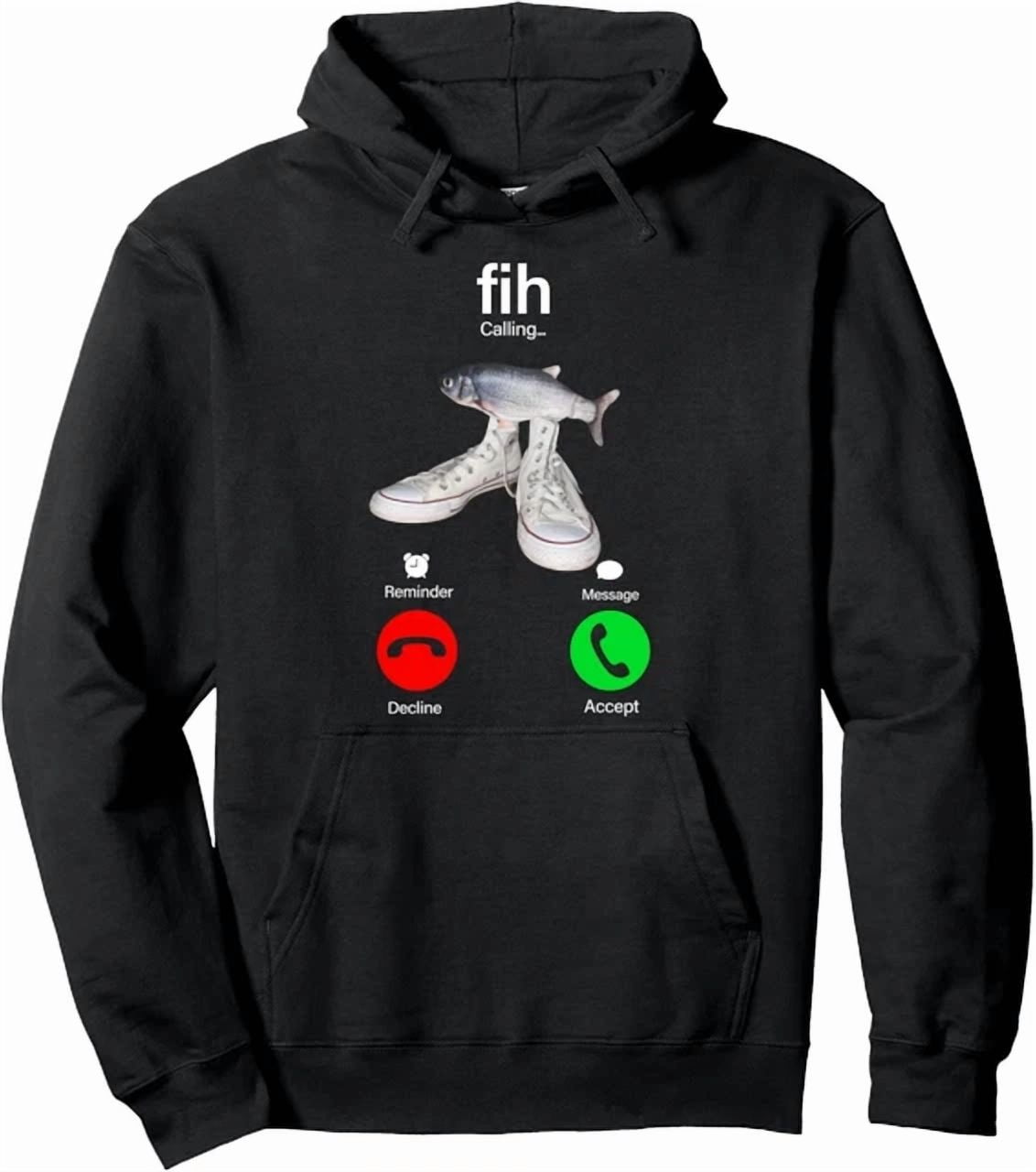 DOPASHIRT Fih Calling Remind Me Message - Decline Accept Hoodie Outdoor ...